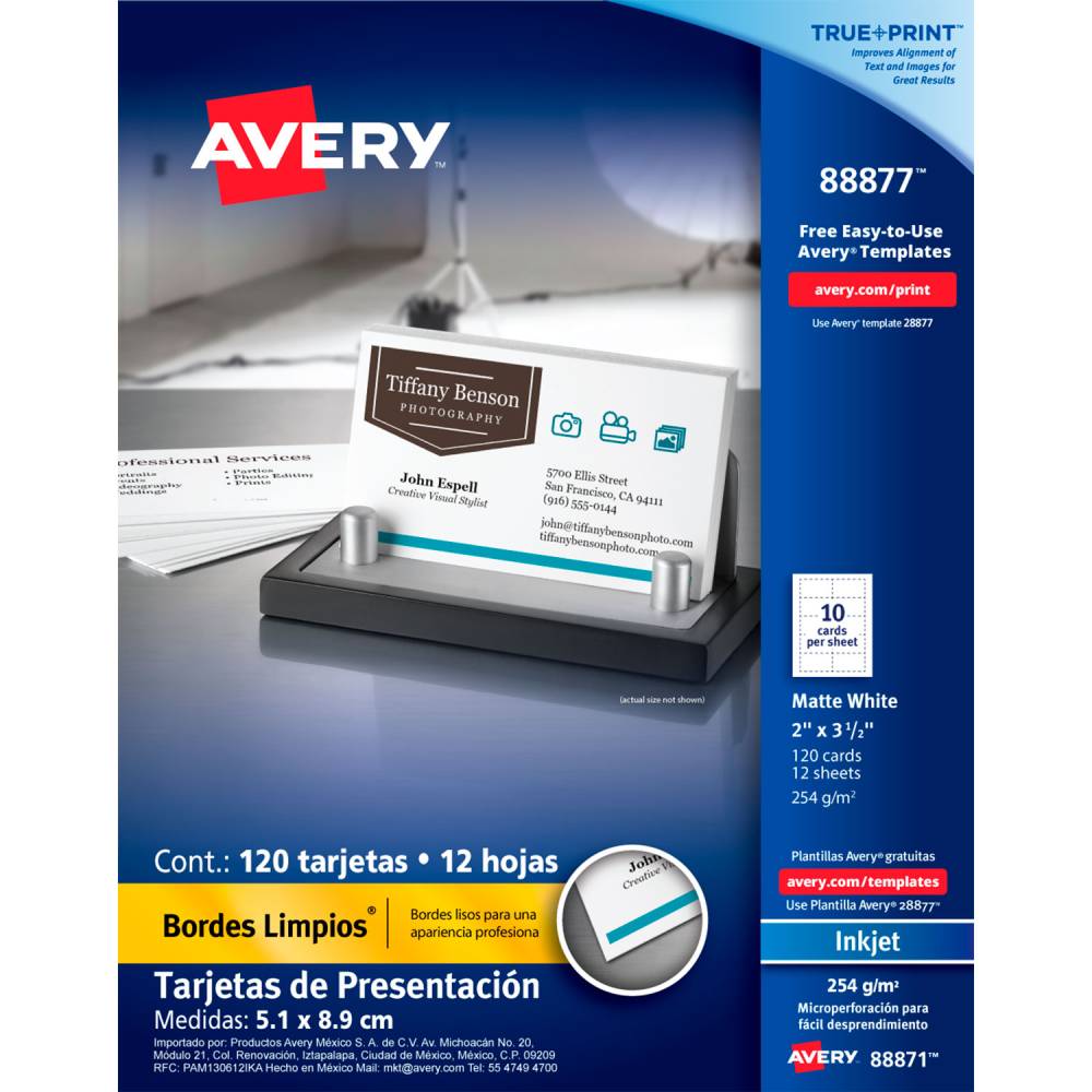Plantillas De Tarjetas De Mesa De Avery Avery | Producto #8371
