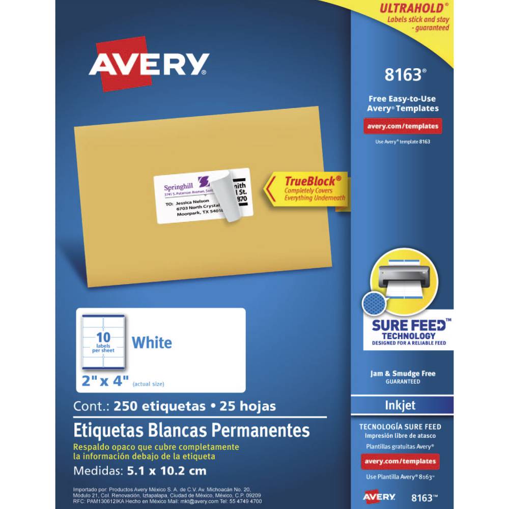 Plantilla De Etiqueta Avery 5260
